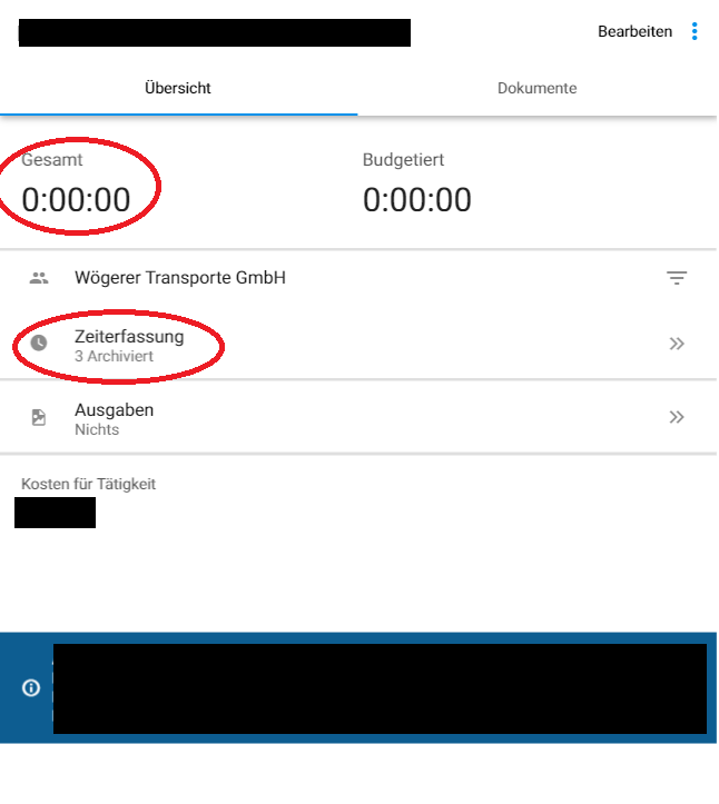 Archived Time Tracking Entries are not counted in Project overview ...