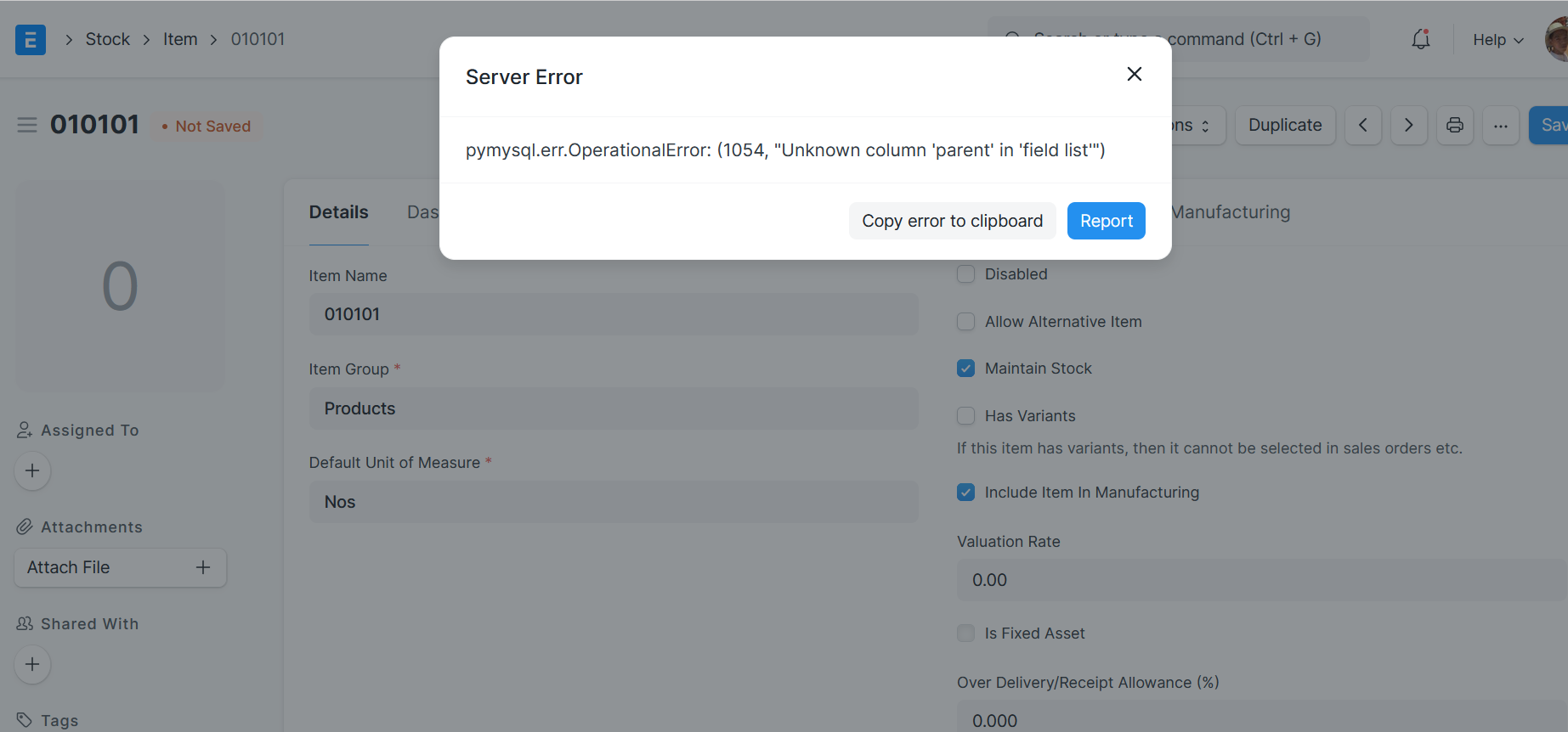 Change Value Maintain Stock Error · Issue #31557 · frappe/erpnext · GitHub
