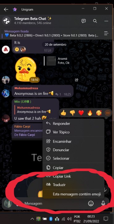 Emoji pack info in context menu is not displayed correctly · Issue #2840 · UnigramDev/Unigram ...