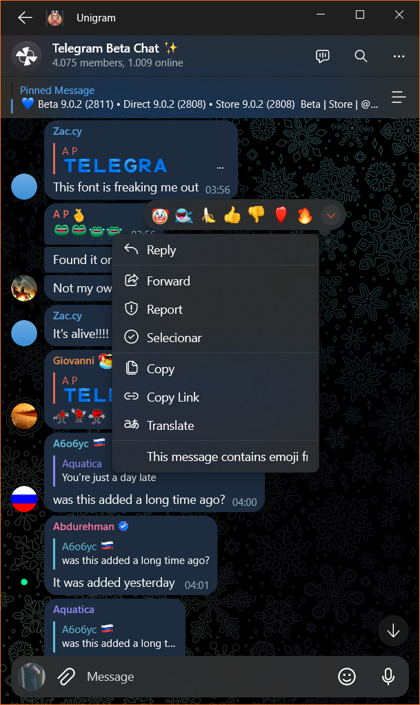 Emoji pack info in context menu is not displayed correctly · Issue #2840 · UnigramDev/Unigram ...
