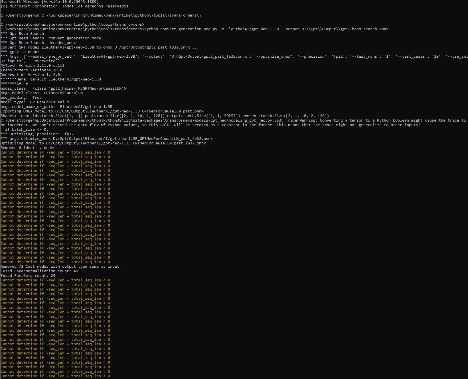 Wrong output with GPT-NEO-1.3B using onnxruntime · Issue #11810 · microsoft/onnxruntime · GitHub