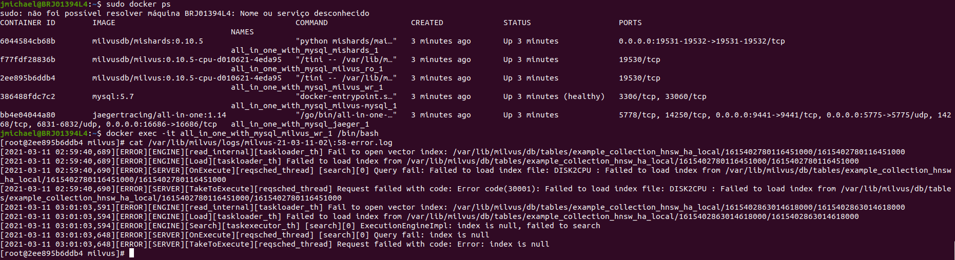 Failed to open vector index in mishards · Issue #4778 · milvus-io/milvus · GitHub