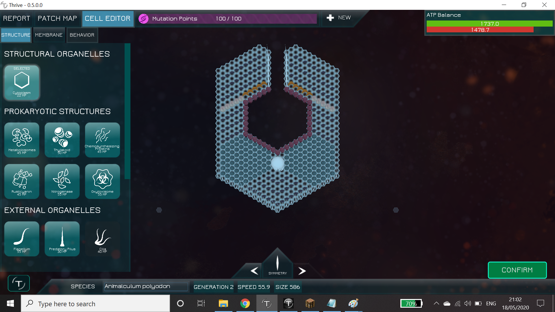 Concave cells turn convex outside of the editor · Issue #1298 · Revolutionary-Games/Thrive · GitHub