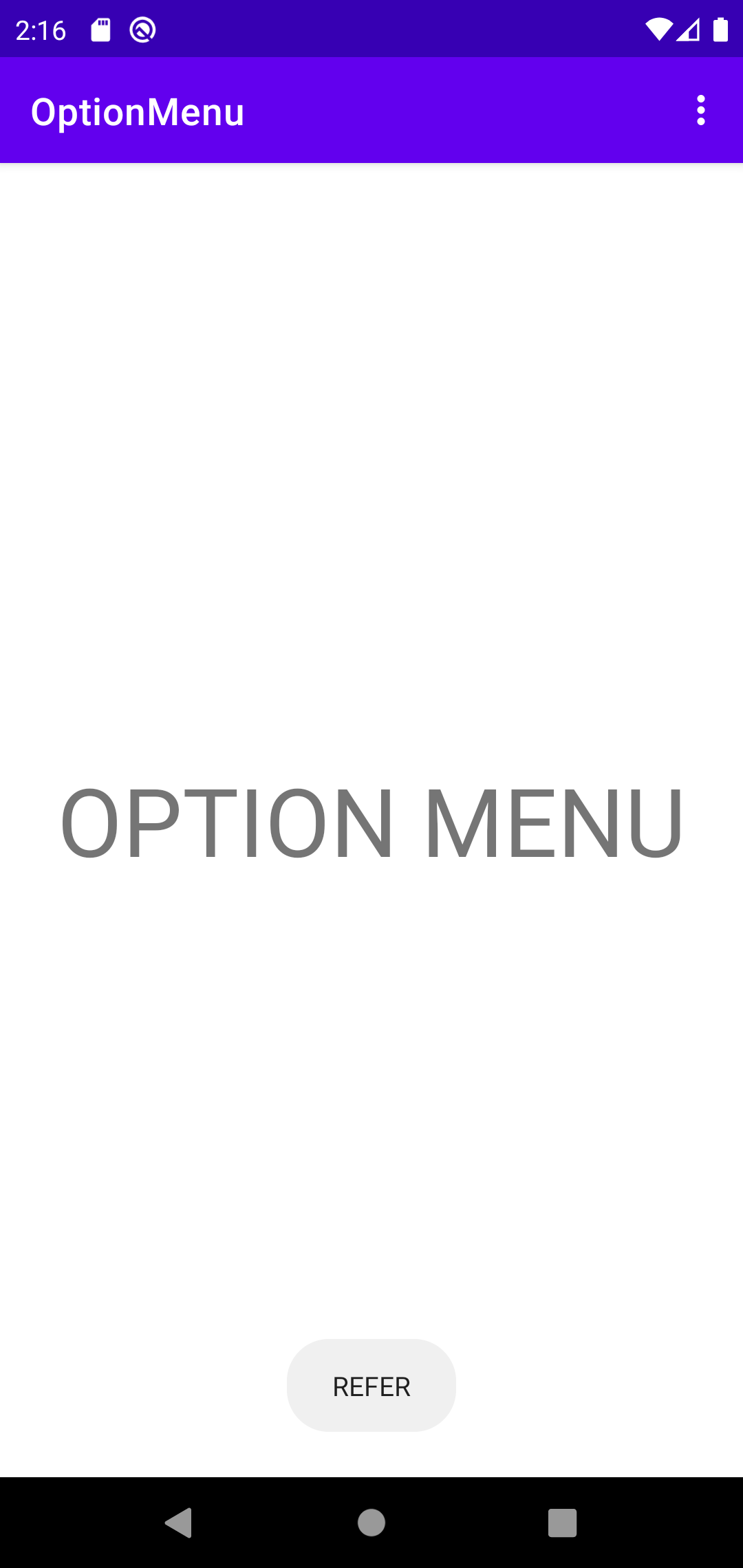GitHub - buzz-ht53/OptionMenu: Simple use case of Option menu in Android Application