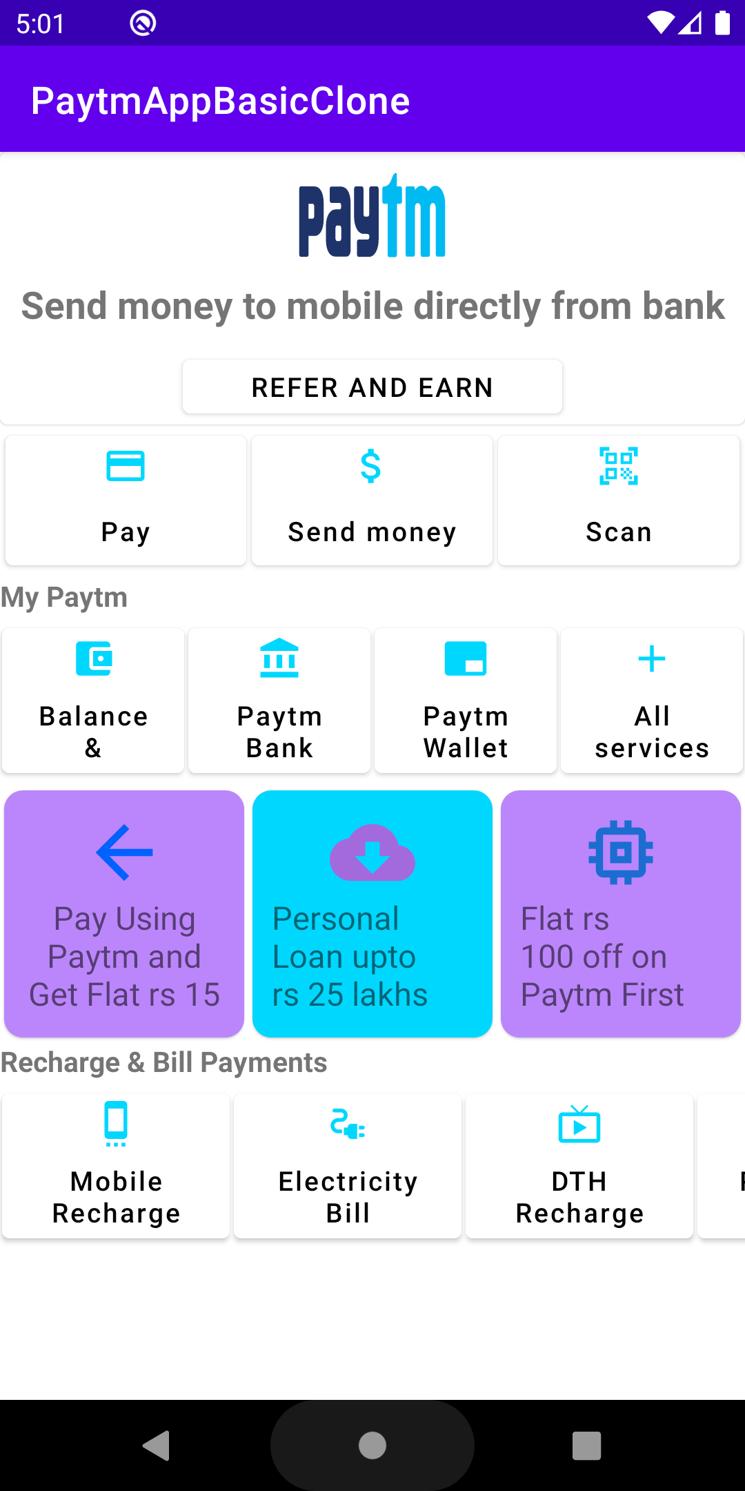 GitHub - buzz-ht53/PaytmAppBasicClone: Basic clone of main page of Paytm Android Application.