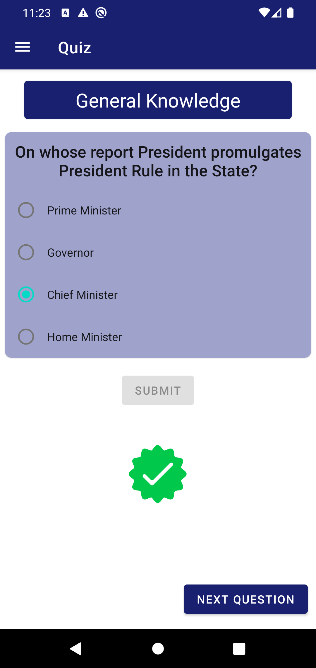 GitHub - buzz-ht53/QuizMasters: Android Quiz application. Key technologies used are ...