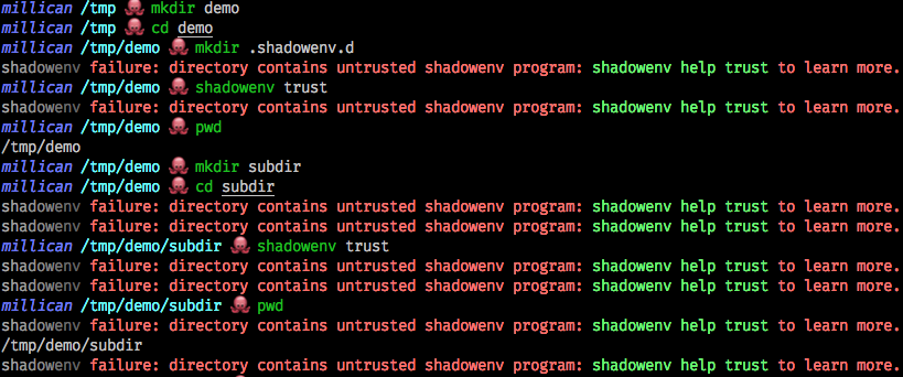 Shadowenv trust fails in subdirectories · Issue #3 · Shopify/shadowenv · GitHub