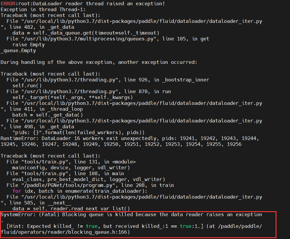 PGNet数据读取失败 · Issue #3642 · PaddlePaddle/PaddleOCR · GitHub