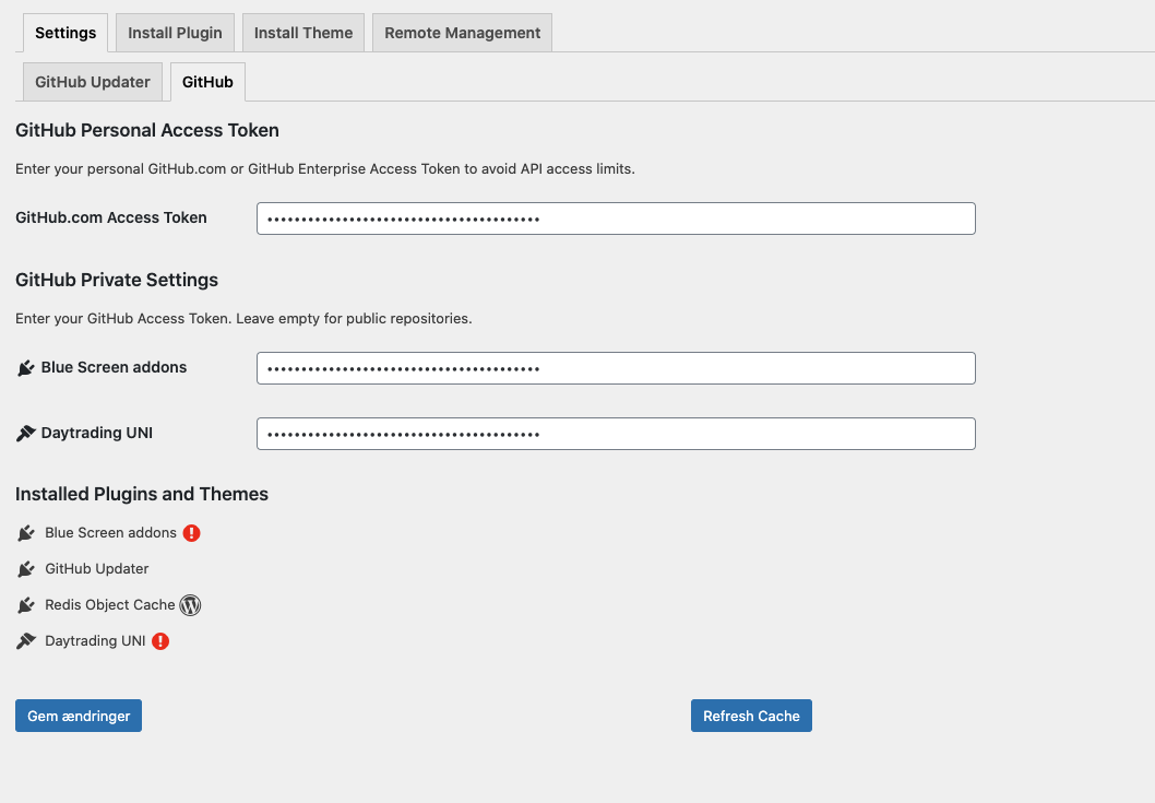 This repository has not connected to the API or was unable to connect... · Issue #907 · afragen ...