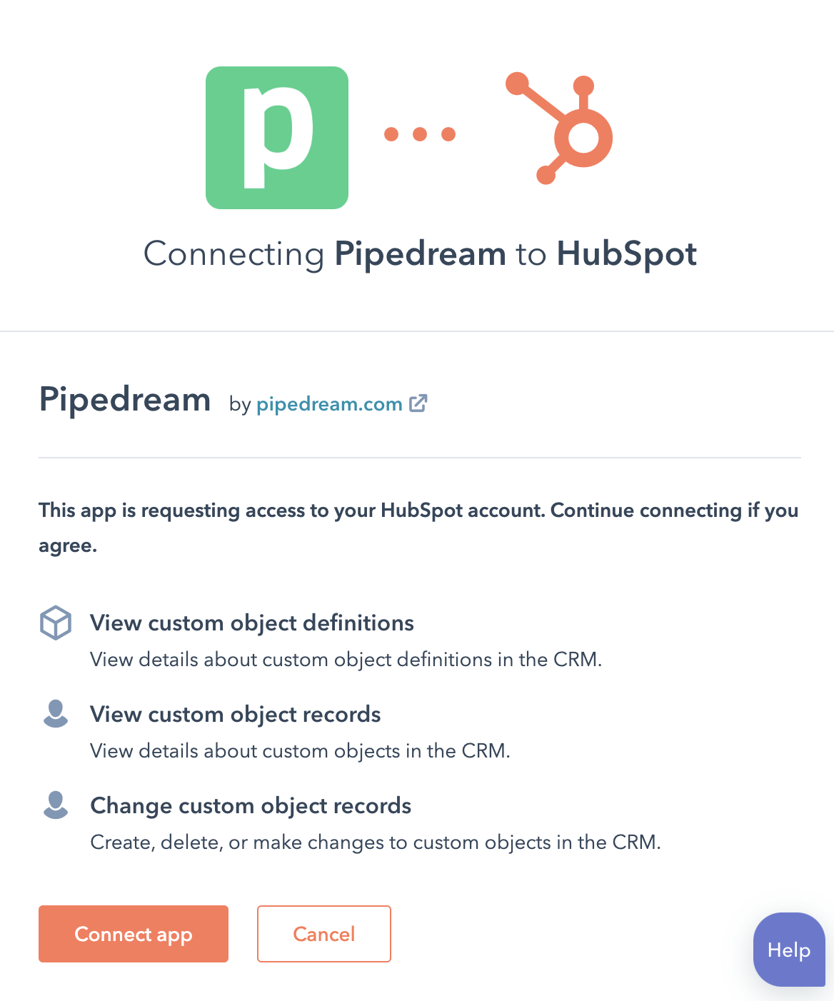 [FEATURE] Extend Oauth Scope with Hubspot to Custom Objects · Issue #2689 · PipedreamHQ ...