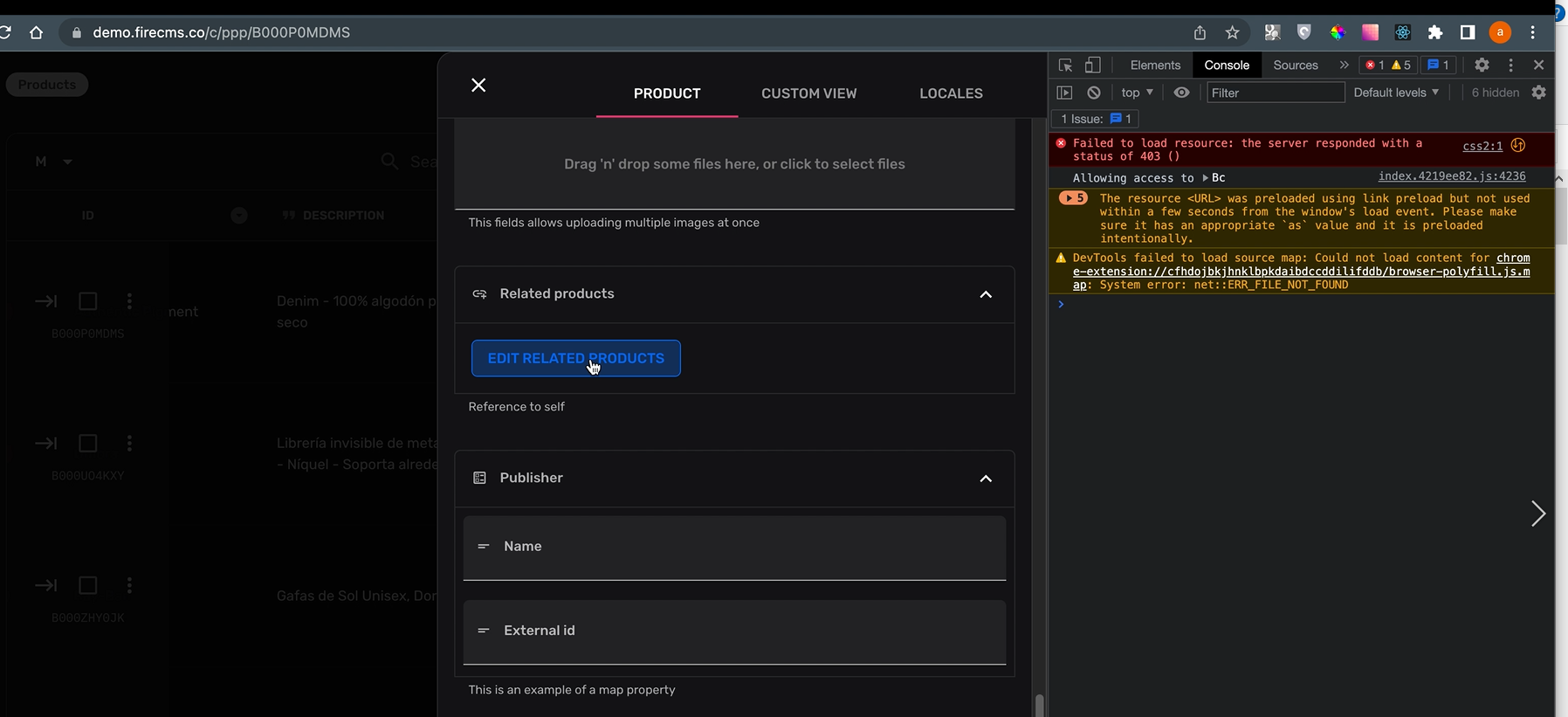 Edit related prodcuts no more work · Issue #447 · firecmsco/firecms · GitHub