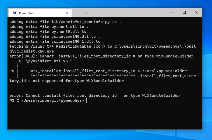 Building a PyOxidizer binary install of PyMedPhys · Issue #1556 · pymedphys/pymedphys · GitHub