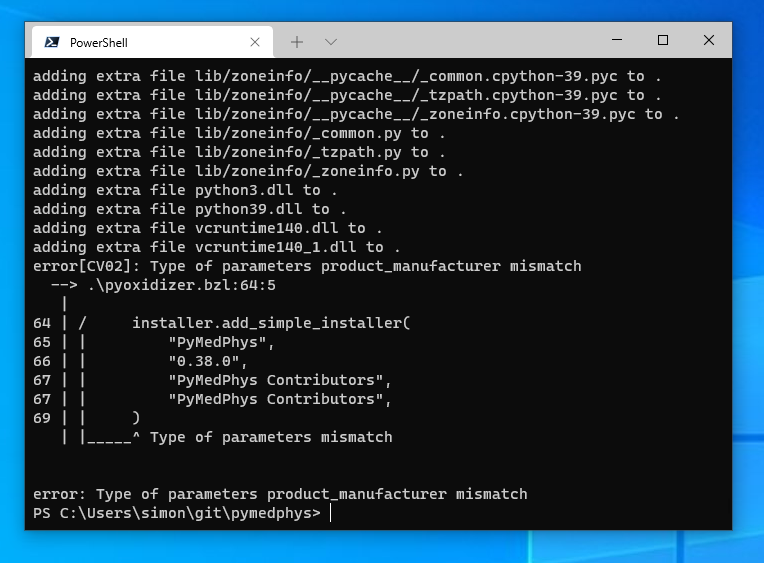 Building a PyOxidizer binary install of PyMedPhys · Issue #1556 · pymedphys/pymedphys · GitHub