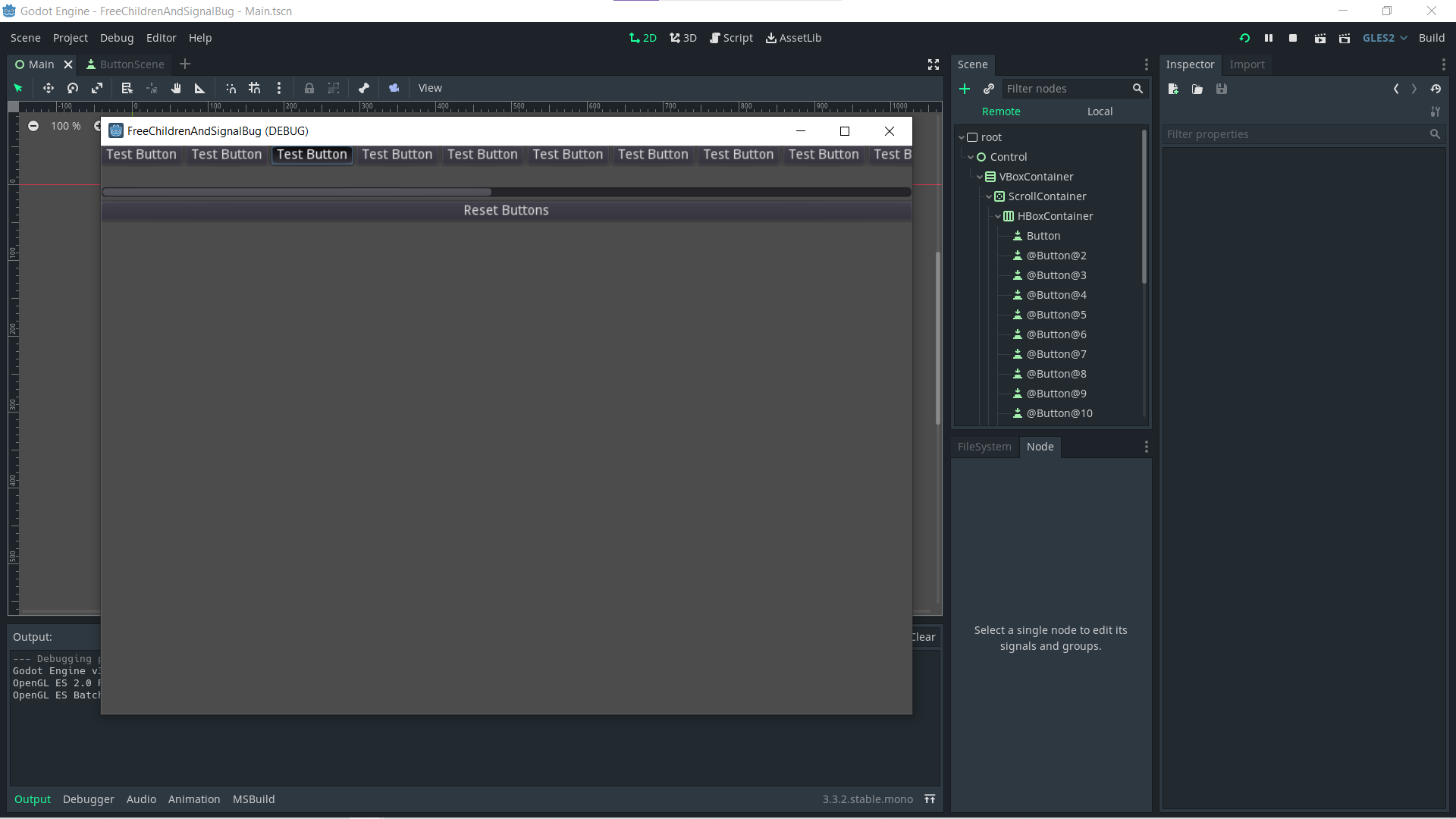 Godot Mono c#: using QueueFree() on a child of a Control Node doesn't fully remove it. · Issue ...