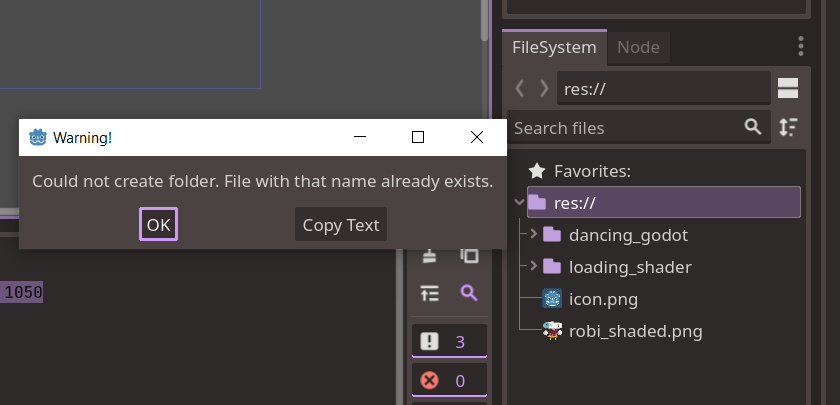 Fails To Create A New Folder In The Filesystem Panel · Issue 60006 · Godotenginegodot · Github