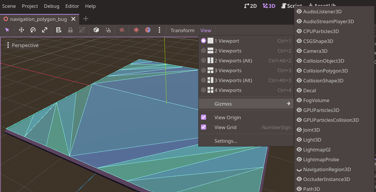 Previously Saved Navigation Mesh Will Always Display The Mesh In The Editor · Issue 64497
