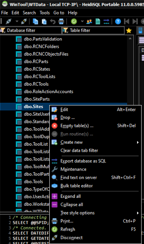 Add create new query to the right-click context menu · Issue #1036 · HeidiSQL/HeidiSQL · GitHub