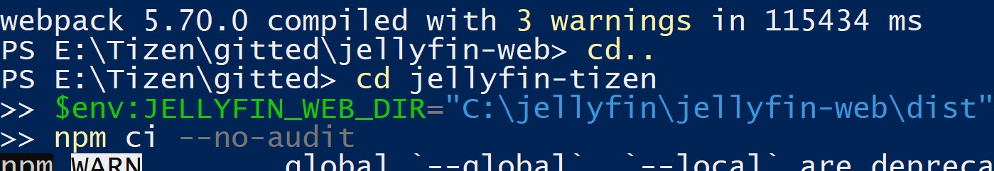 Can't "Prepare Interface" · Issue #128 · jellyfin/jellyfin-tizen · GitHub