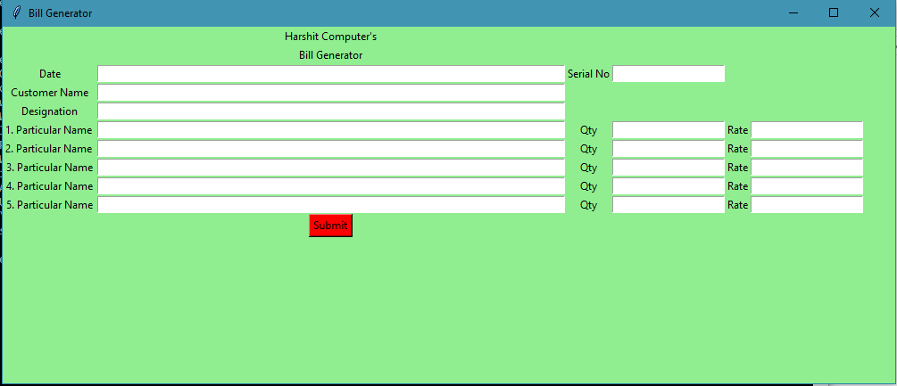 GitHub - AvinashRG-008/Bill-Generator