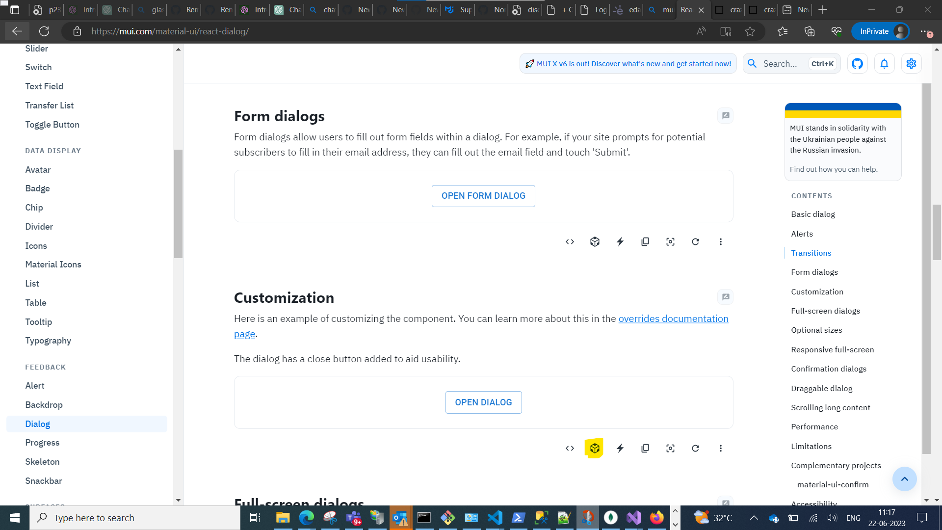 Screen Readers are reading close button of Dialog for multiple times · Issue #37670 · mui ...