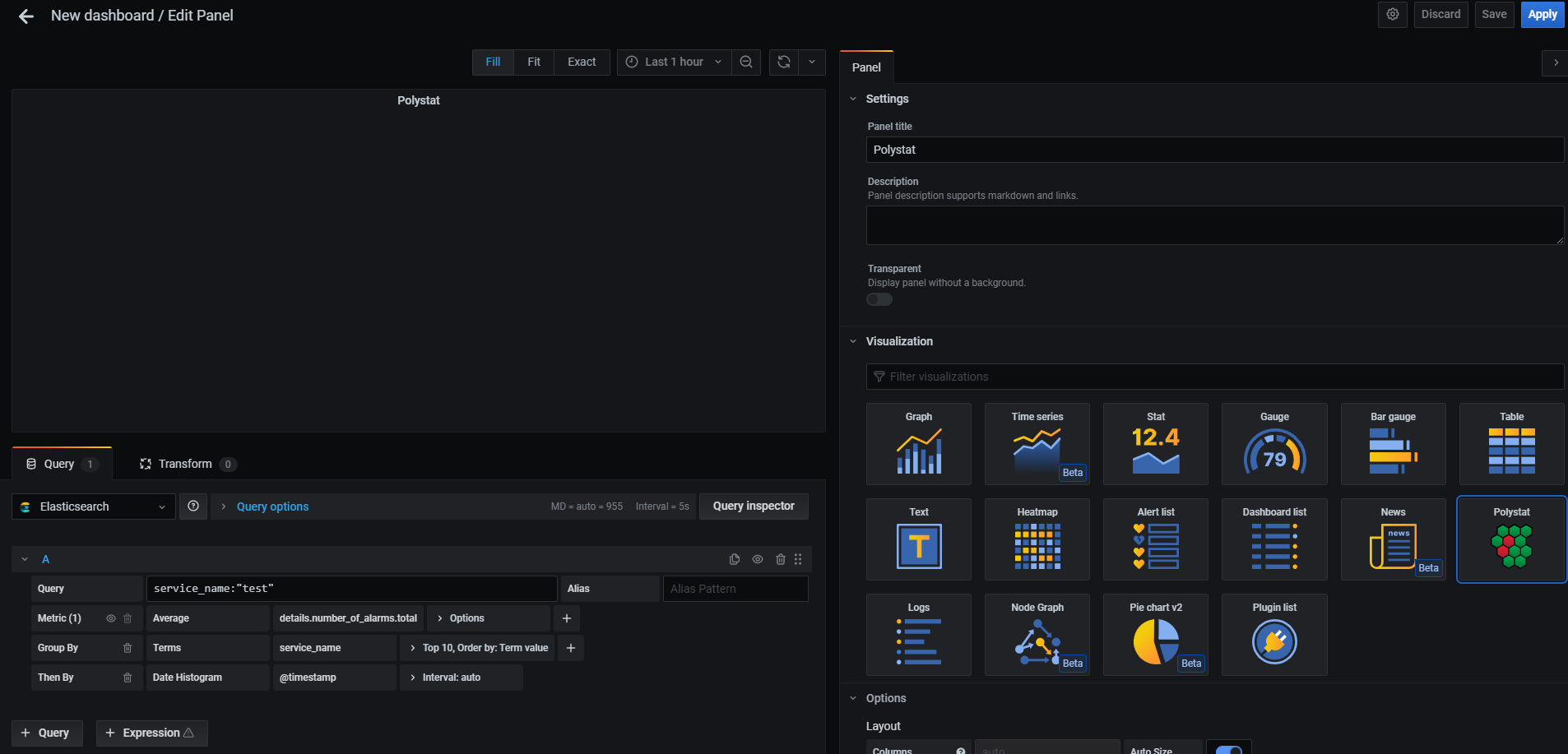 Polystat Visualization Panel Shows Blank Instead Of No Data · Issue 199 · Grafana Grafana