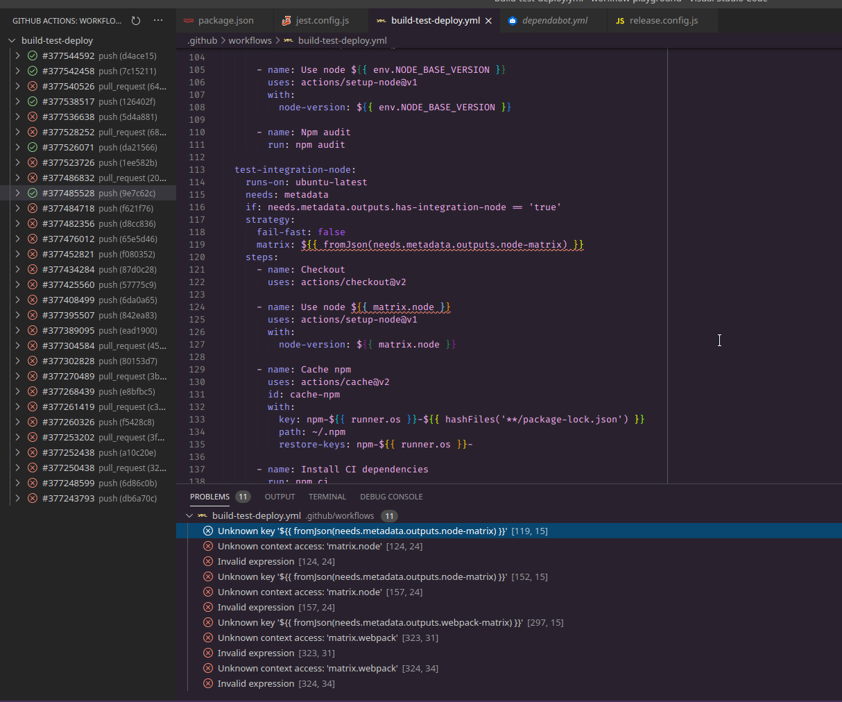 Support Valid Github Actions Expression Syntax · Issue 55 · Cschleiden Vscode Github Actions