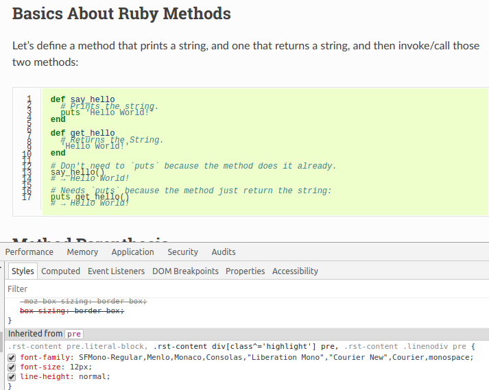 Code Block Line Height Causes Lines To Overlap · Issue 656 · Readthedocssphinxrtdtheme · Github