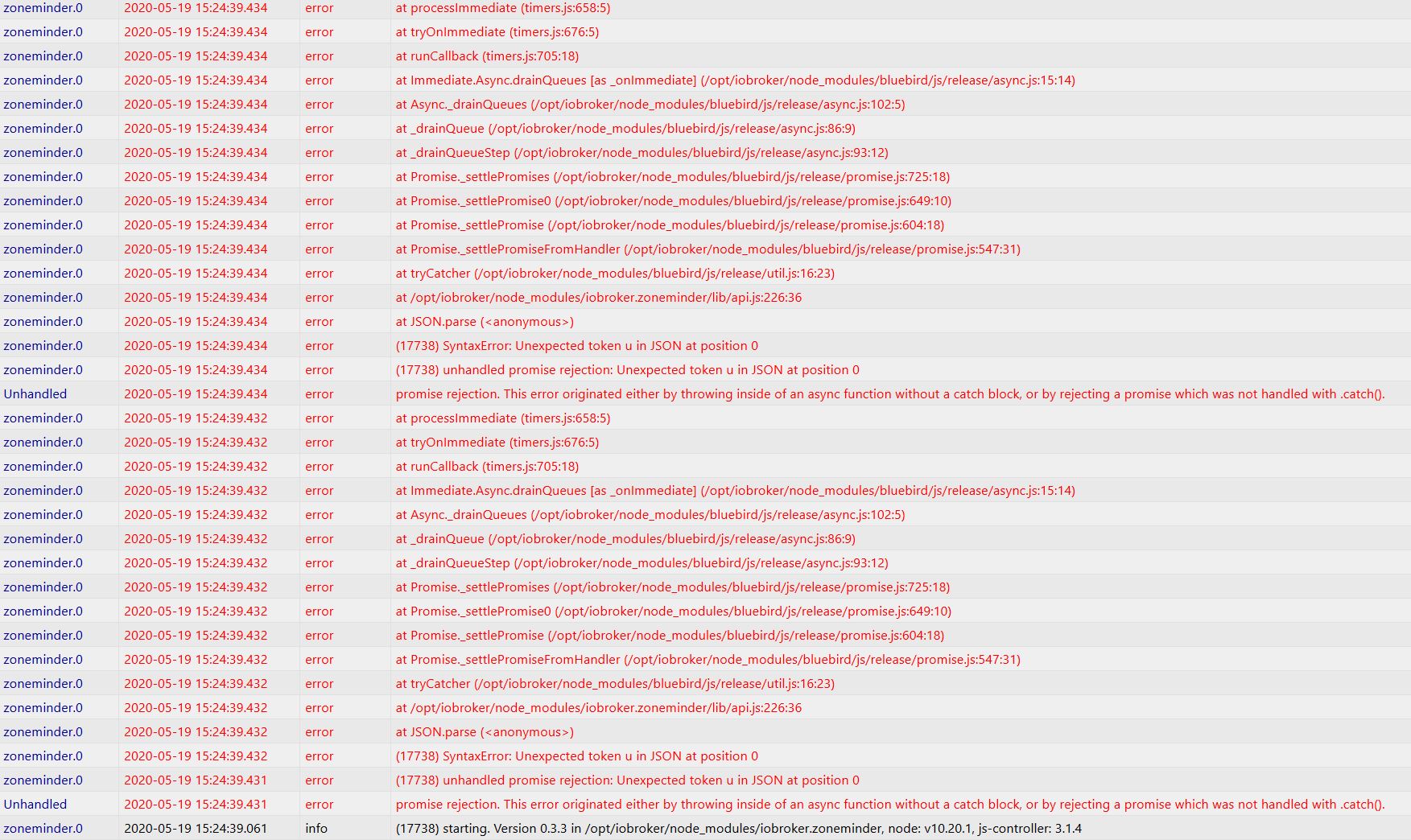 Problems with zoneminder adapter after upgrading iobroker to js.controller 3.1.4 · Issue #921 ...