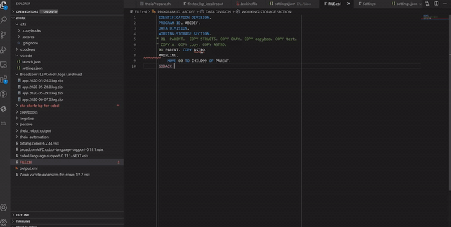 Deleting watched folder didn't bring syntax error · Issue #395 · eclipse-che4z/che-che4z-lsp-for ...
