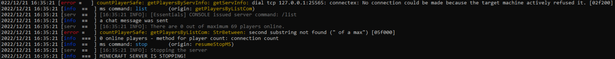 MSH error when trying to get player count · Issue #181 · gekware/minecraft-server-hibernation ...