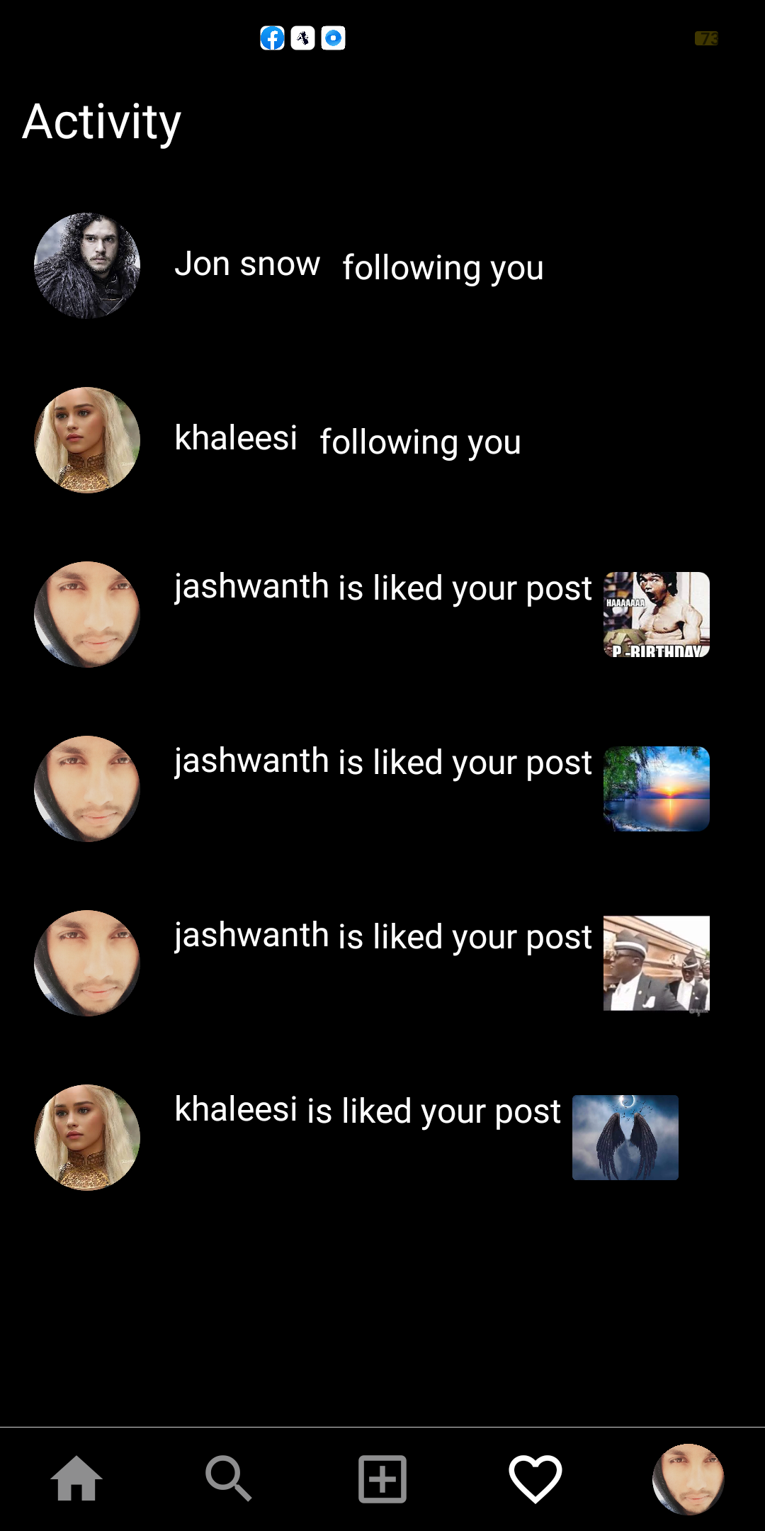 GitHub - jashwanth999/Instaclone-React-native: Instagram clone Mobile Application for both IOS ...