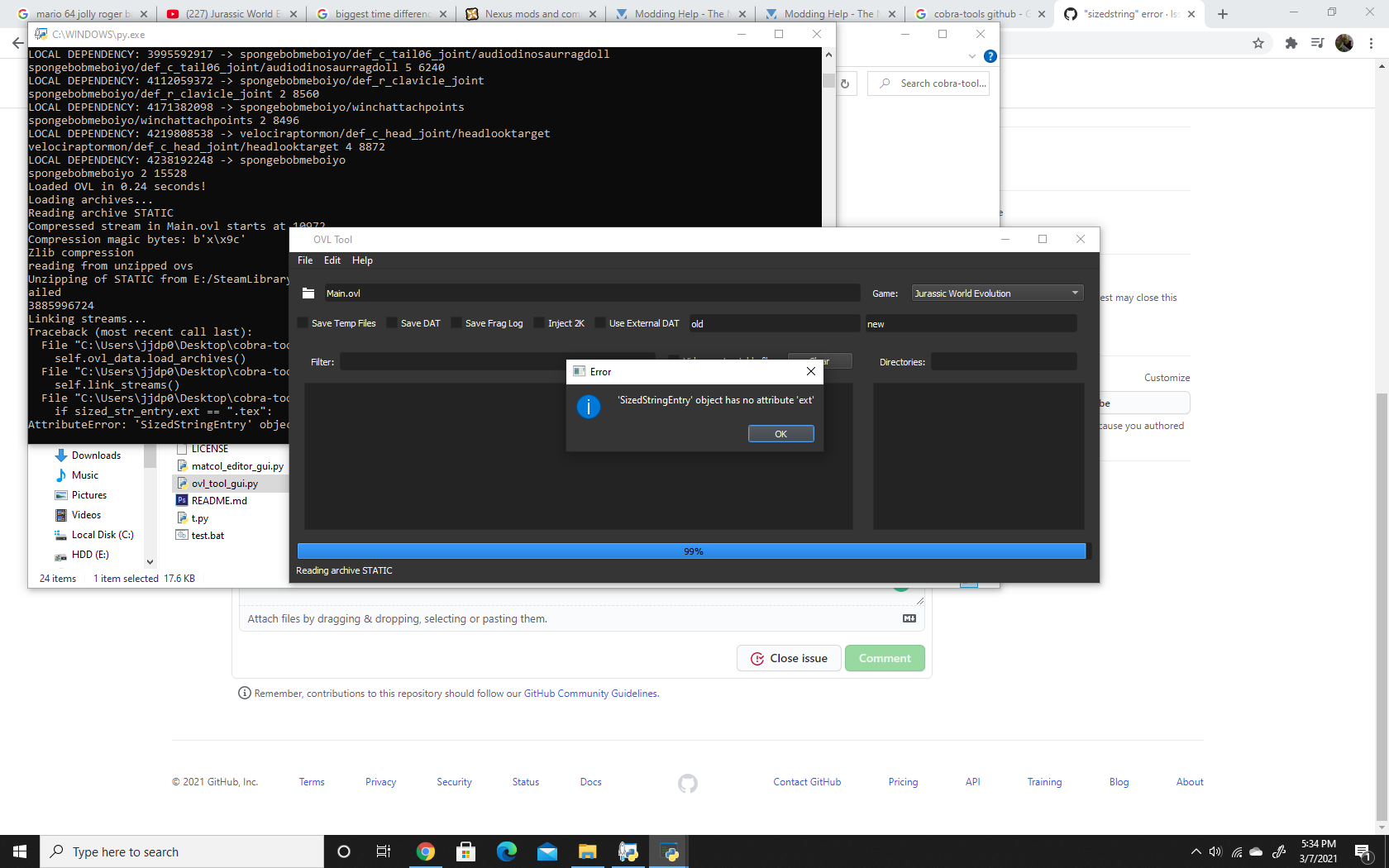 "sizedstring" error · Issue #102 · OpenNaja/cobra-tools · GitHub