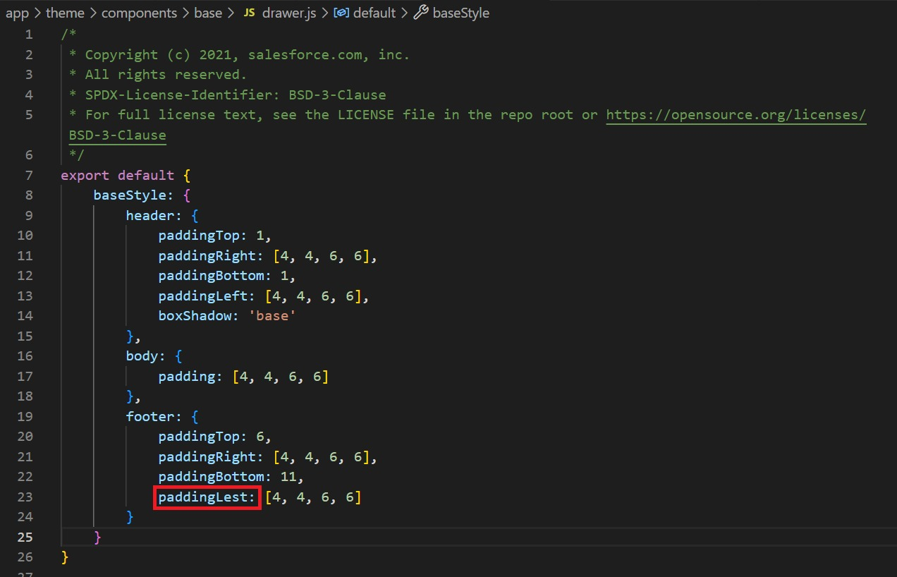 [BUG] Drawer footer component misscentered horizontaly in template-retail-react-app. · Issue ...