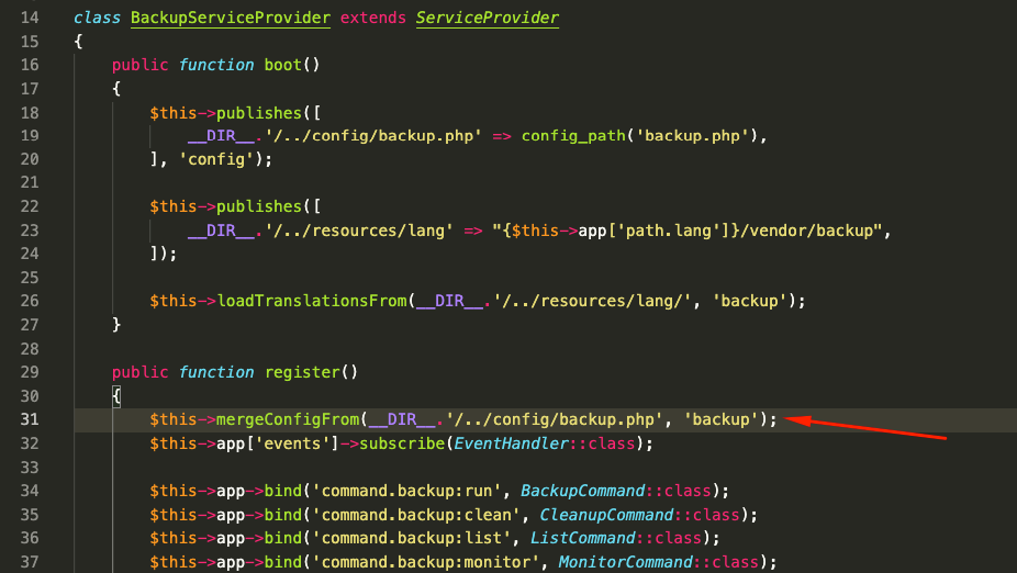 Lumen Doesnt Merge Backupphp Config · Issue 1229 · Spatielaravel Backup · Github 