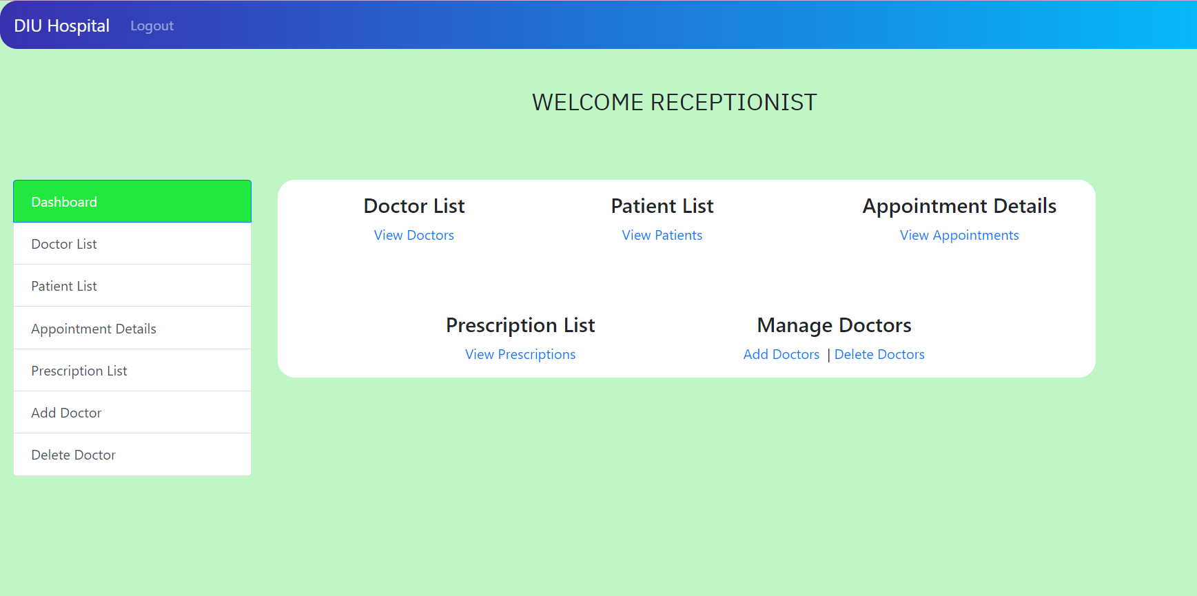 GitHub - zayidmohamedy/hospital-management-system: This project is for ...