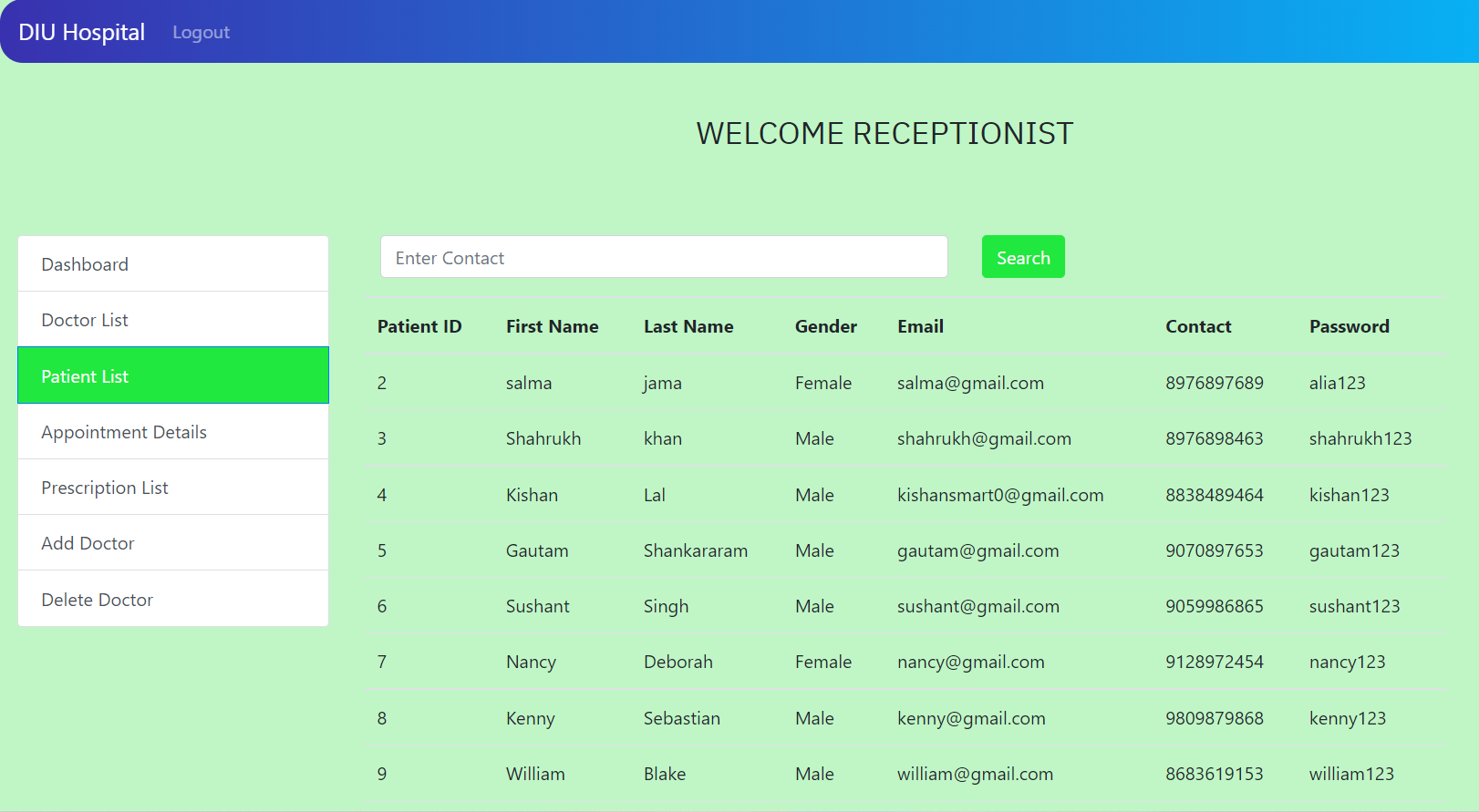GitHub - zayidmohamedy/hospital-management-system: This project is for ...