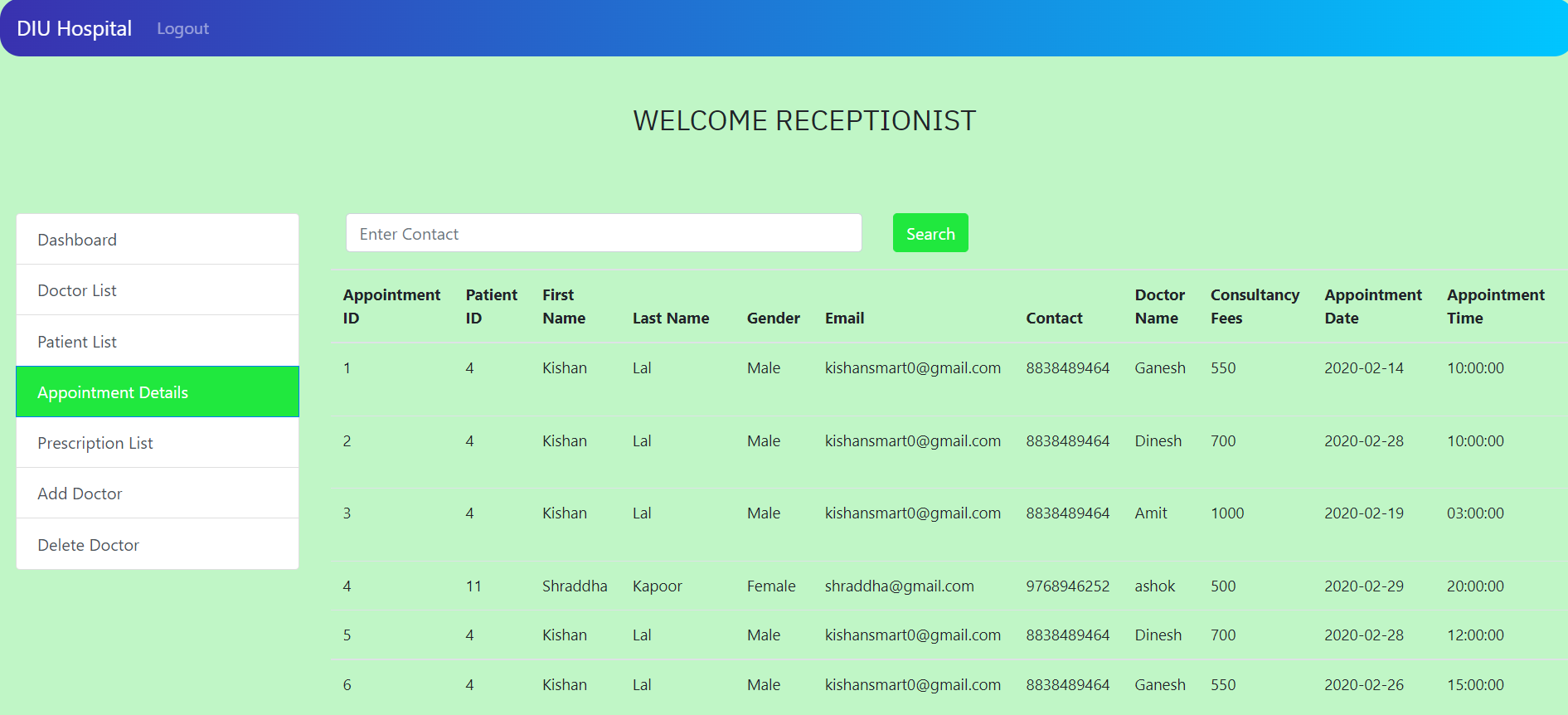 GitHub - zayidmohamedy/hospital-management-system: This project is for ...