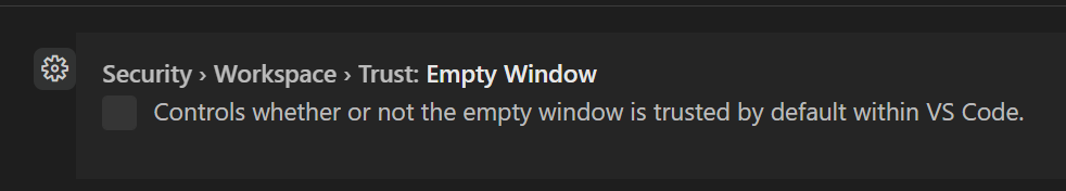 "Trust this folder" message appears when there's no folder opened · Issue #124392 · microsoft ...