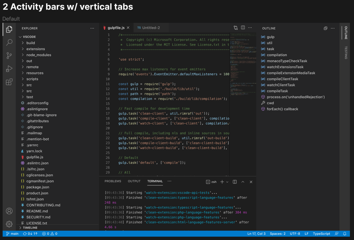 Explore Adding A Second Side Bar Issue 132893 Microsoft vscode GitHub