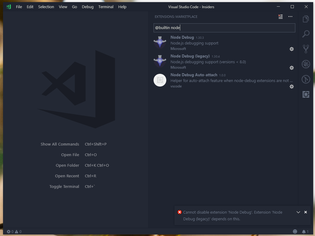 Commands executed via menu/contextmenu do not report error as notification · Issue #59500 ...