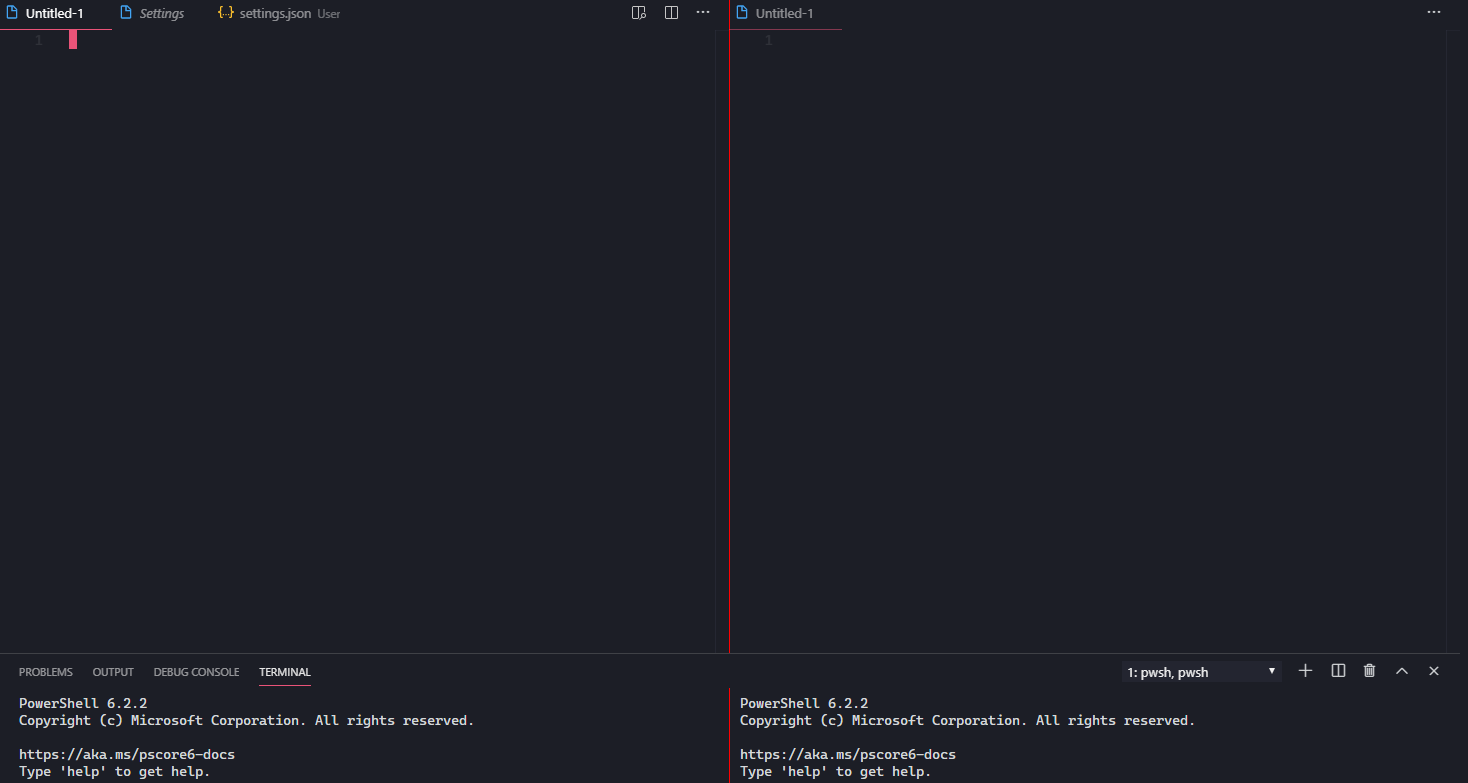 Minor: default split editors and split terminals do not align · Issue #83890 · microsoft/vscode ...