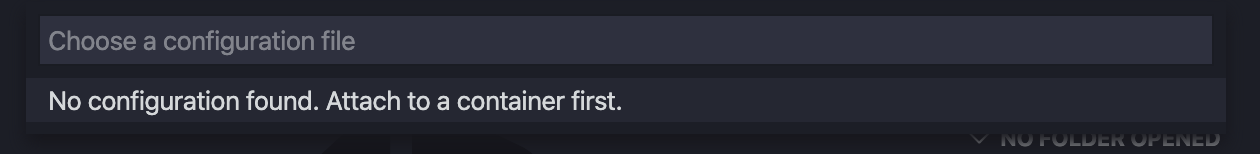 Open attached container config command fails confusingly when no folder is open · Issue #1959 ...