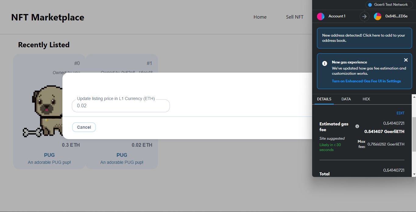 Lesson 15 Gas Prices Nft Marketplace · Smartcontractkit Full Blockchain Solidity Course Js