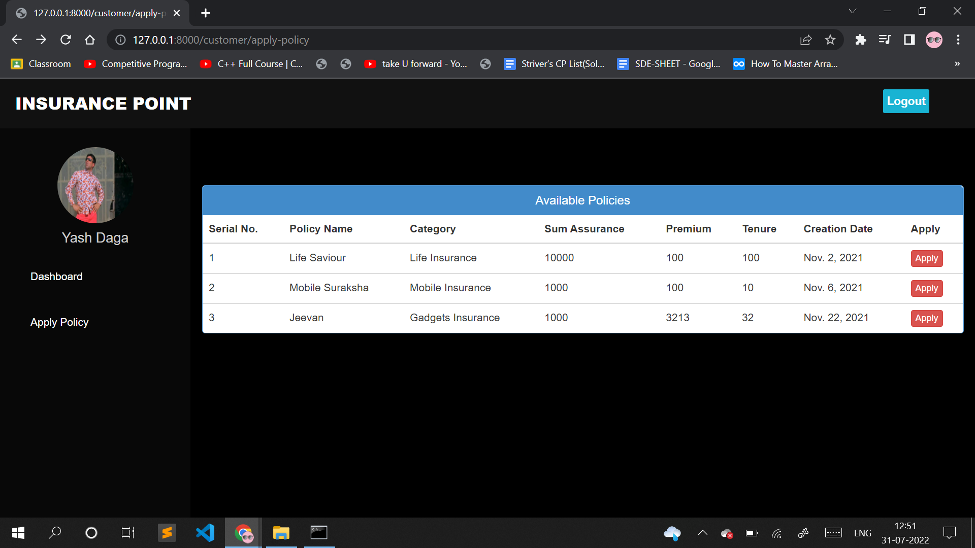 GitHub - yashdaga03/insurancemanagement