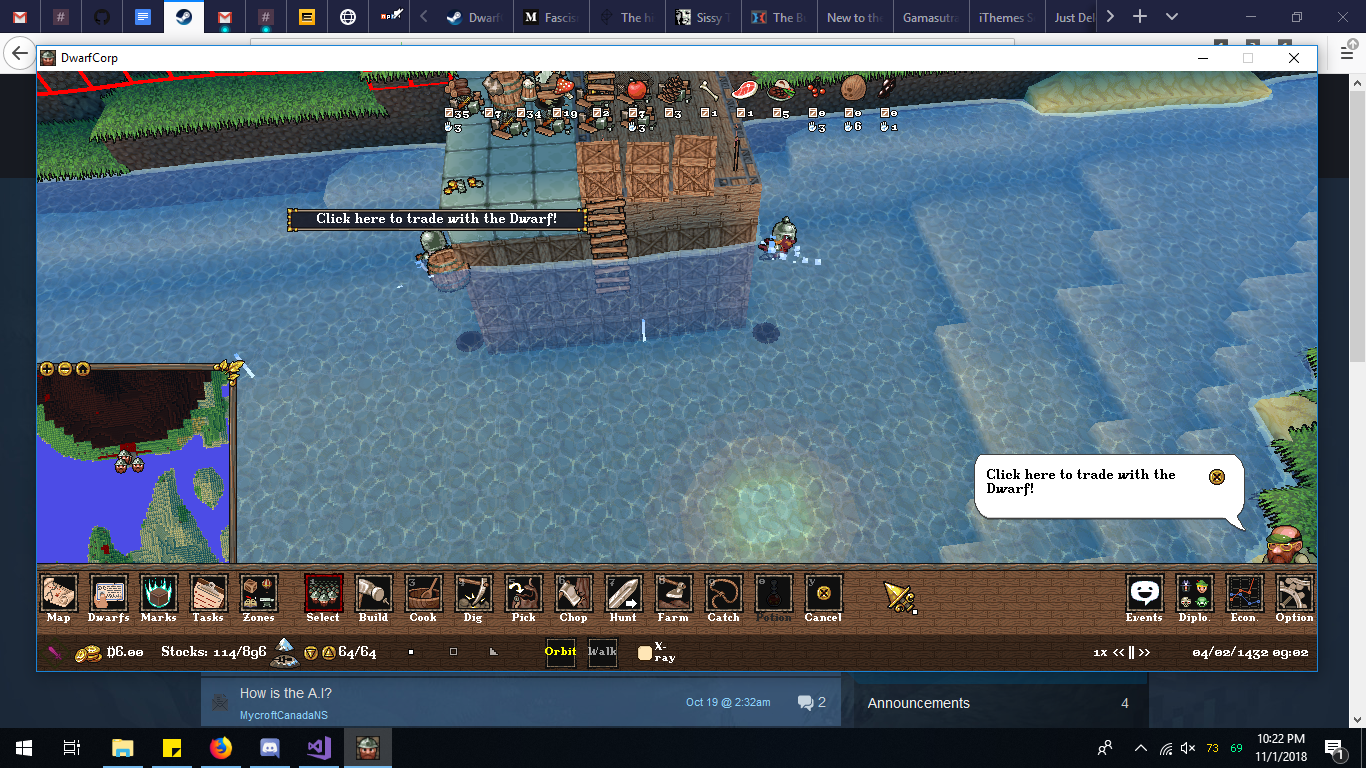 AI: Dwarves can't path to land from water around a corner · Issue #974 ...