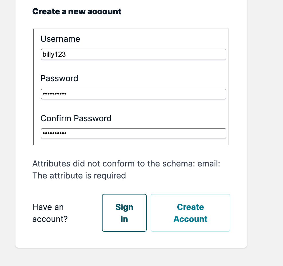 Username login mechanism doesn't allow for a user to sign up · Issue #208 · aws-amplify/amplify ...