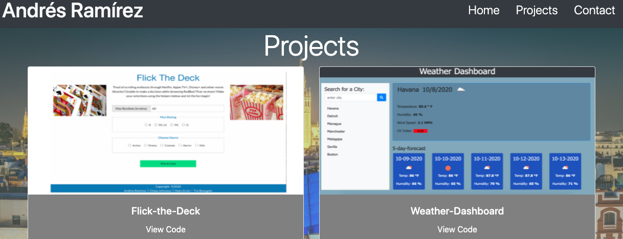 GitHub - ARam2142/React-Portfolio: Andres' portfolio showcases his work ...