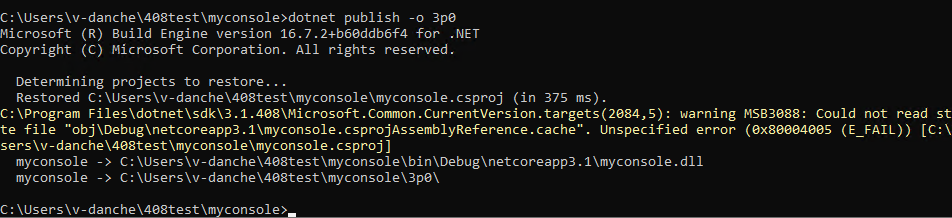 Windows Arm64 With 31408 Sdk Installed Run Project Waring Occurs Warning Msb3088 Could 