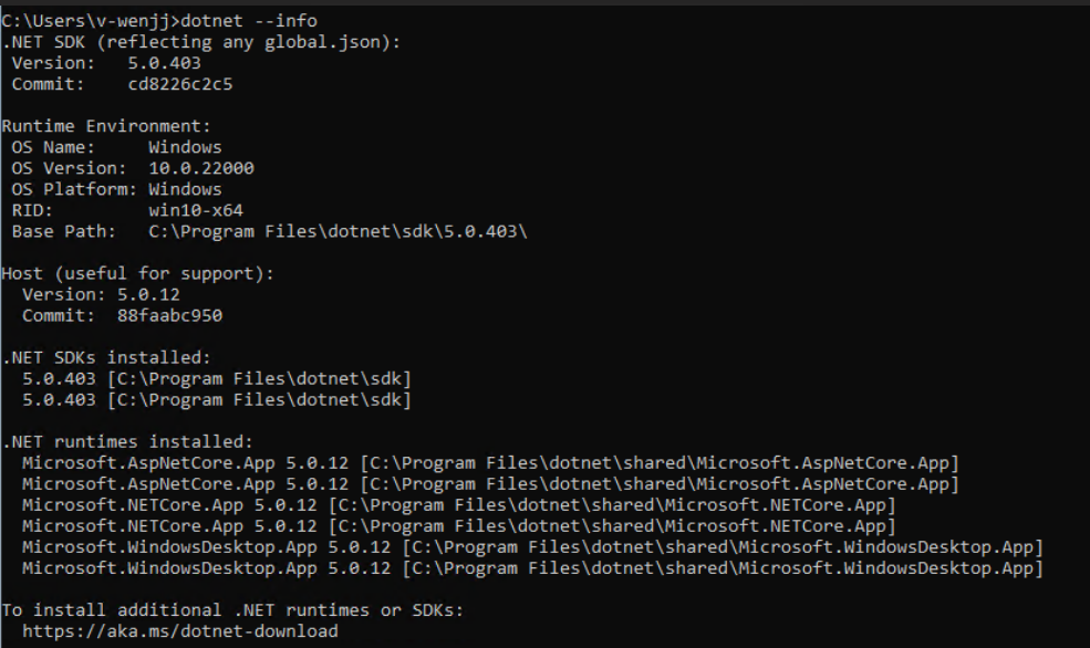 With 5 0 403 Sdk November Update Installed Dotnet Info Reports Duplicates Of Paths