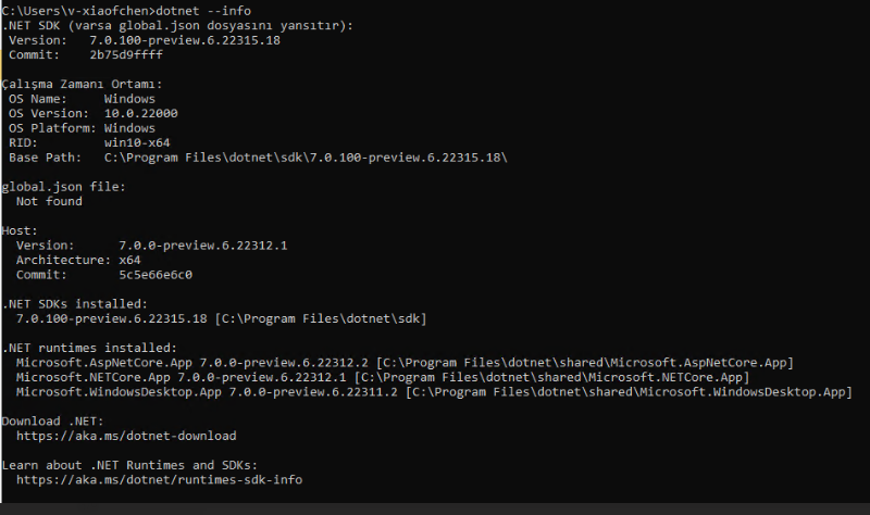 With .NET7 preview 6 SDK installed on Turkish OS, error happen when dotnet publish with AOT ...